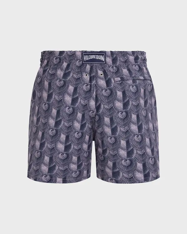 Vilebrequin Heart Shells Ultrafine Wool Swim Trunks - Pink