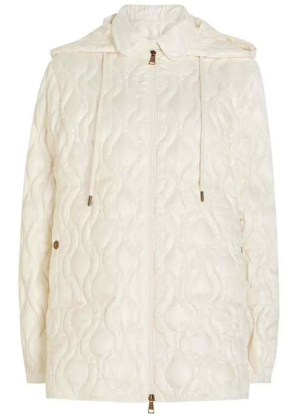 Moncler Balette Quilted Hooded Jacket - Natural