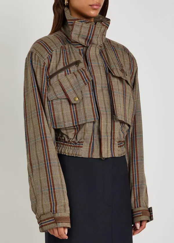 VIVIENNE WESTWOOD Memphis Plaid Woven Bomber Jacket