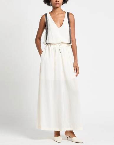 Brunello Cucinelli Ivory Silk Maxi Dress