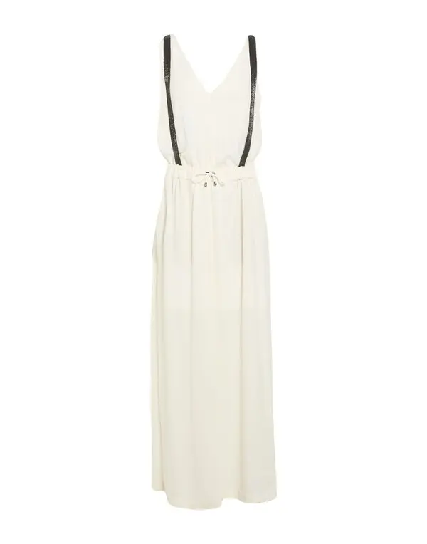 Brunello Cucinelli Ivory Silk Maxi Dress