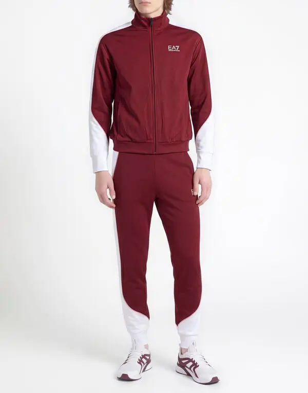 EA7 Tracksuit Burgundy Size Polyester, Elastane