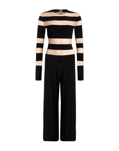 Norma Kamali Striped Long Sleeve Jumpsuit