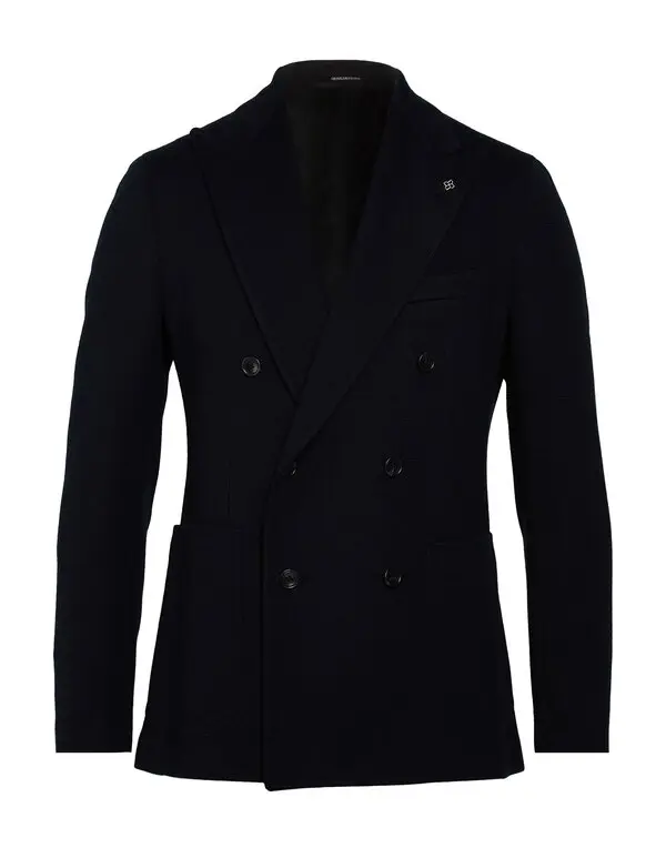 Tagliatore Blazer Size Polyester, Virgin Wool, Acrylic - Navy