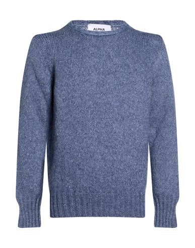 Alpha Studio Sweater In Slate Wool Blend