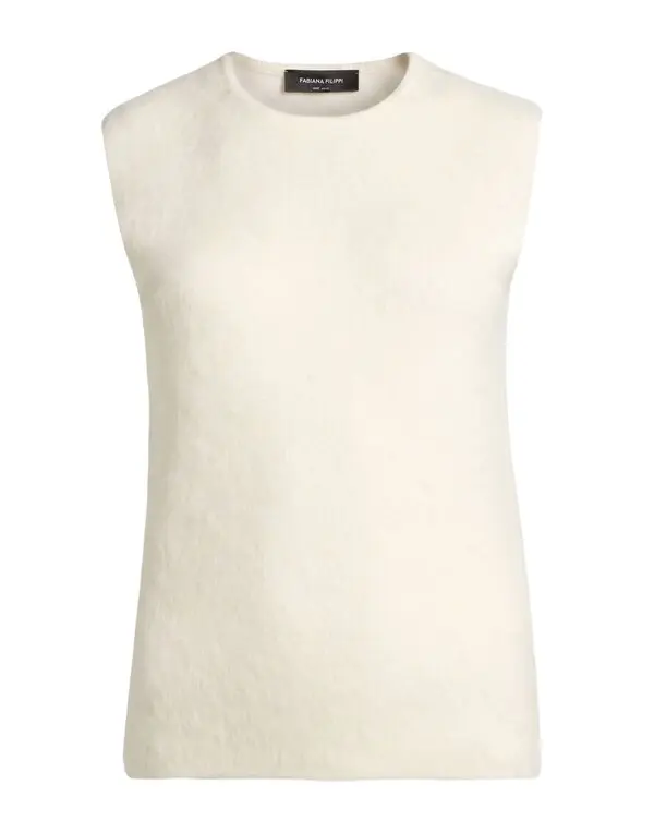 Fabiana Filippi Sleeveless Crewneck Sweater - White