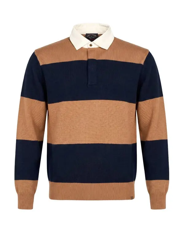 Paul & Shark Virgin Wool And Cashmere Striped Sweater