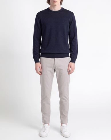 Paul & Shark Virgin Wool And Silk Crewneck Sweater - Midnight Blue