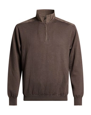 Paul & Shark Taupe Virgin Wool Half-zip Sweater - Grey