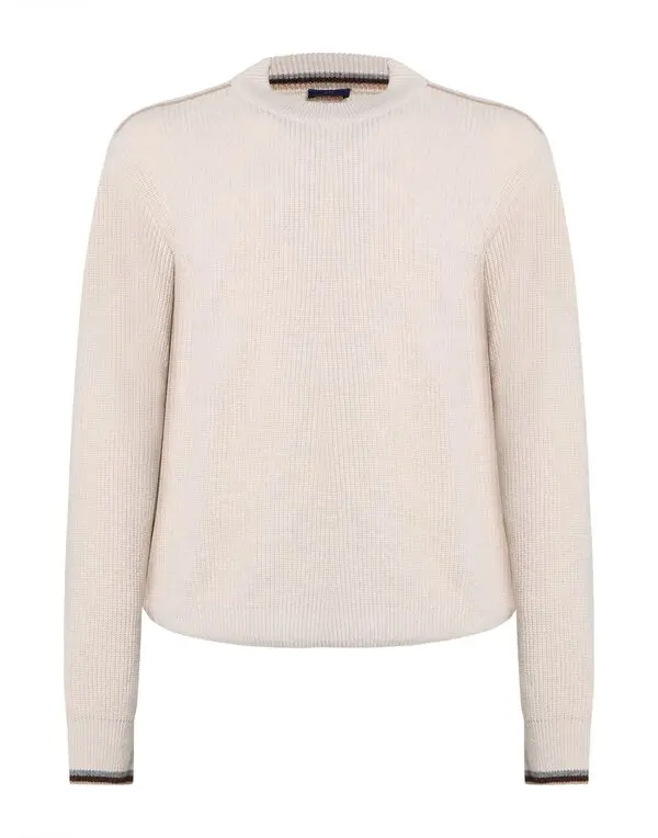 Paul & Shark Ivory Wool & Nylon Sweater