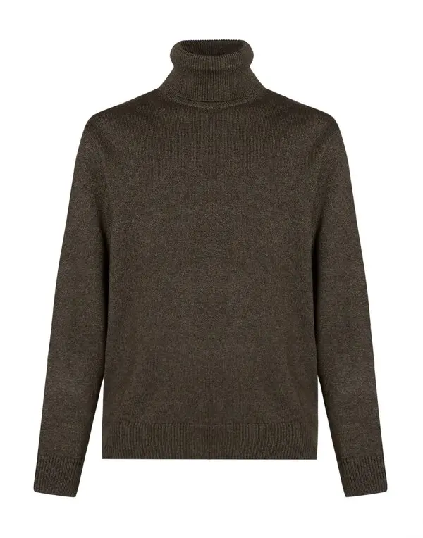 Paul & Shark Virgin Wool, Viscose, And Cashmere Turtleneck Sweater - Brown