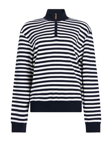 Paul & Shark Virgin Wool & Cashmere Striped Half-zip Sweater - Blue