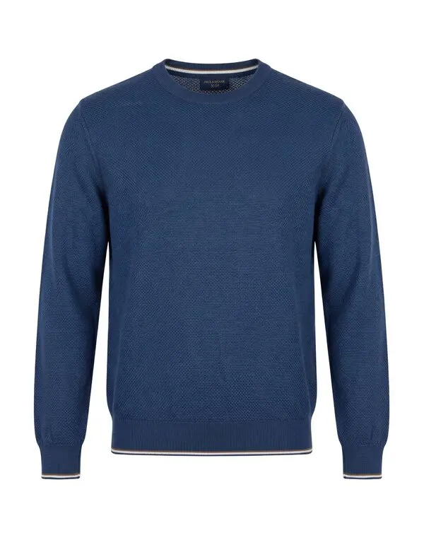 Paul & Shark Virgin Wool And Lyocell Crewneck Sweater