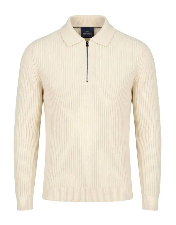 Paul & Shark Cream Wool & Nylon Sweater