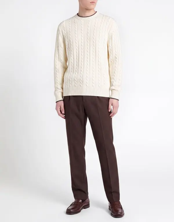 Paul & Shark Sweater Ivory Size Virgin Wool, Cashmere