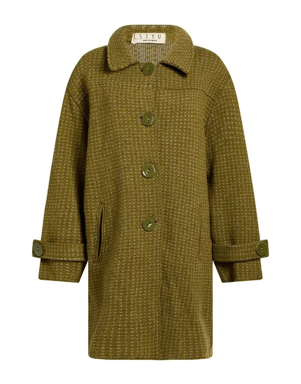 SIYU Jacquard-knit Merino Wool Coat