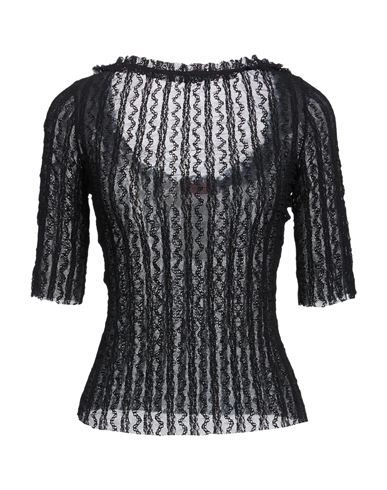 Max & Co. Polyamide And Elastane 3/4 Sleeve Sweater - Black