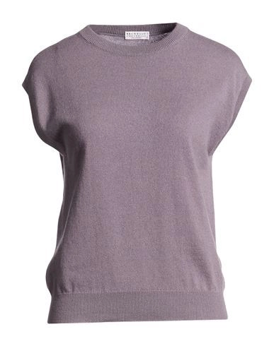 Brunello Cucinelli Lilac Cashmere Sleeveless Crewneck Sweater