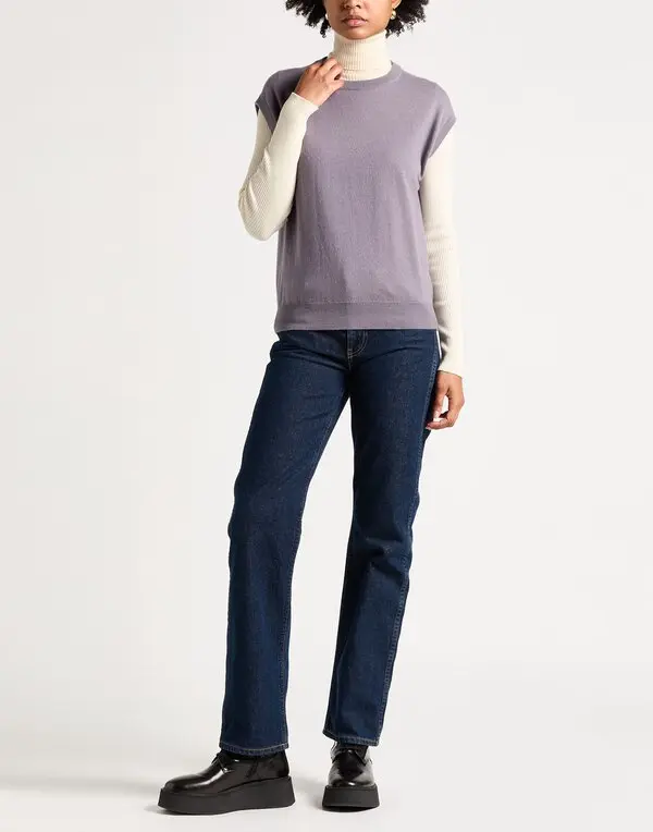 Brunello Cucinelli Lilac Cashmere Sleeveless Crewneck Sweater