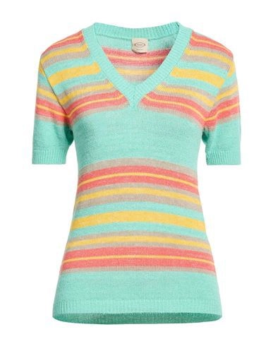 TOD'S Striped V-neck Fine Knit Sweater
