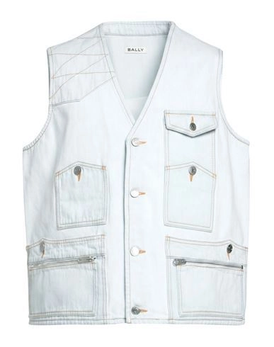 Bally Denim Vest Sky Cotton