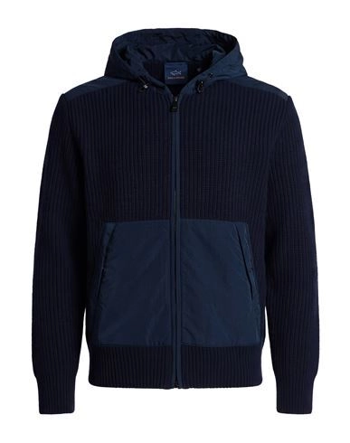 Paul & Shark Virgin Wool And Nylon Blend Hooded Jacket - Navy