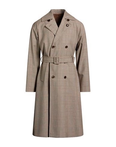 LARDINI Belted Glen Plaid Wool Coat