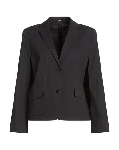 Theory Single-breasted Linen, Viscose, And Elastane Blazer