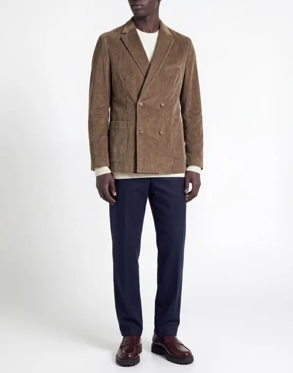 Officine Générale Blazer Taupe Size Cotton, Elastane