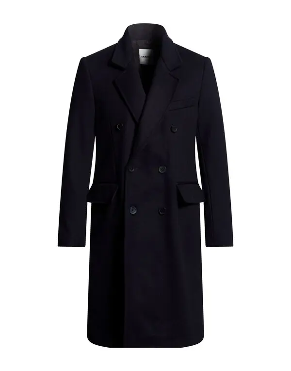 Sandro Coat Midnight Size Virgin Wool, Cashmere