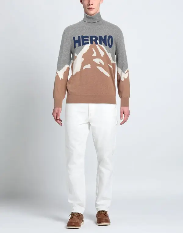 Herno Turtleneck Camel Size Virgin Wool, Cashmere