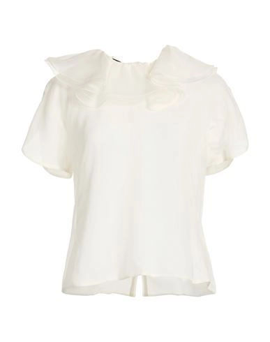 Emporio Armani Silk Organza Ruffled Top