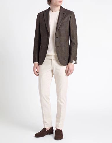 PAOLONI Single-breasted Wool, Polyamide, And Cotton Blazer
