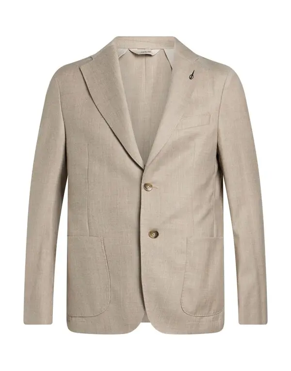 PAOLONI Blazer Size Virgin Wool, Elastane