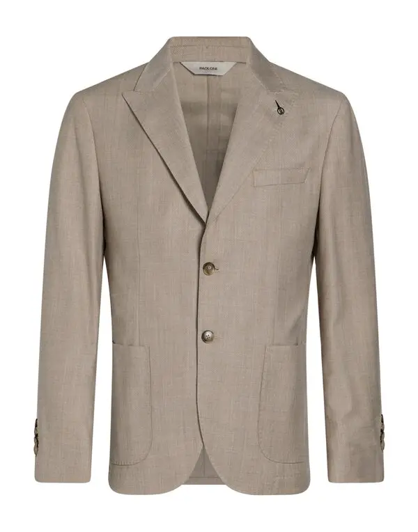 PAOLONI Blazer Size Virgin Wool, Elastane