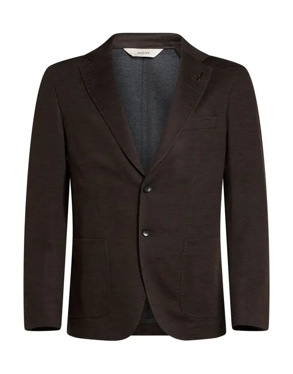 PAOLONI Blazer Dark Size Cotton, Virgin Wool, Acrylic, Polyamide