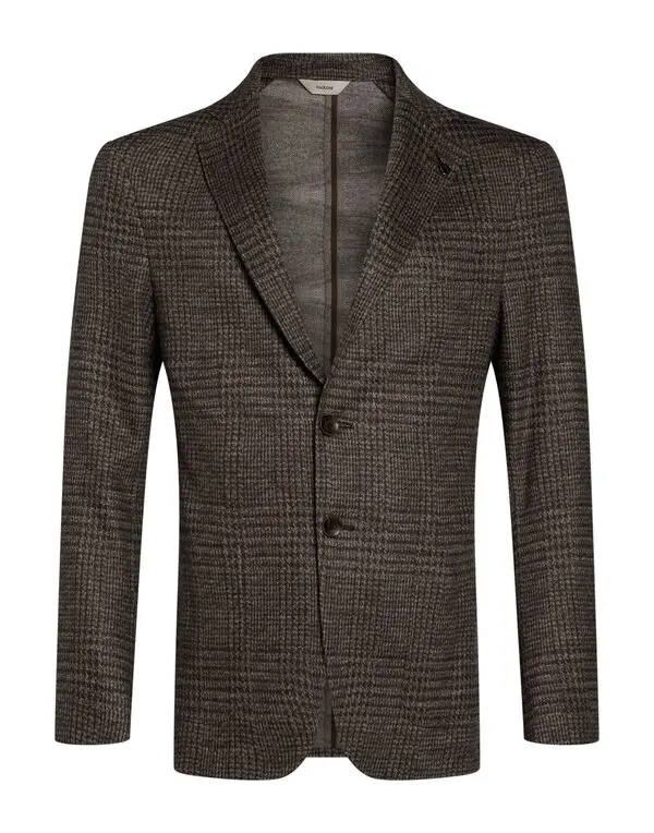 PAOLONI Blazer Taupe Size Virgin Wool, Cotton
