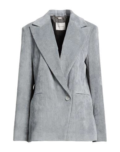 MANILA GRACE Single-breasted Corduroy Blazer - Grey