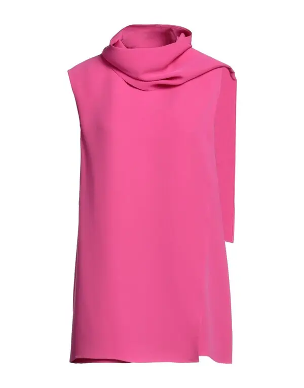 Valentino Garavani Sleeveless Draped Neck Crepe Top