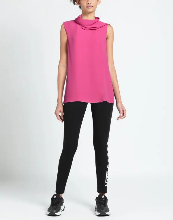 Valentino Garavani Sleeveless Draped Neck Crepe Top