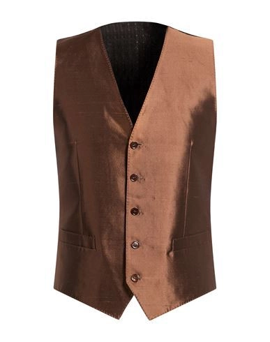 Dolce & Gabbana Bronze Silk Tailored Vest