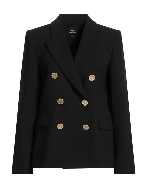 Armani Exchange Double Breasted Polyester Blazer
