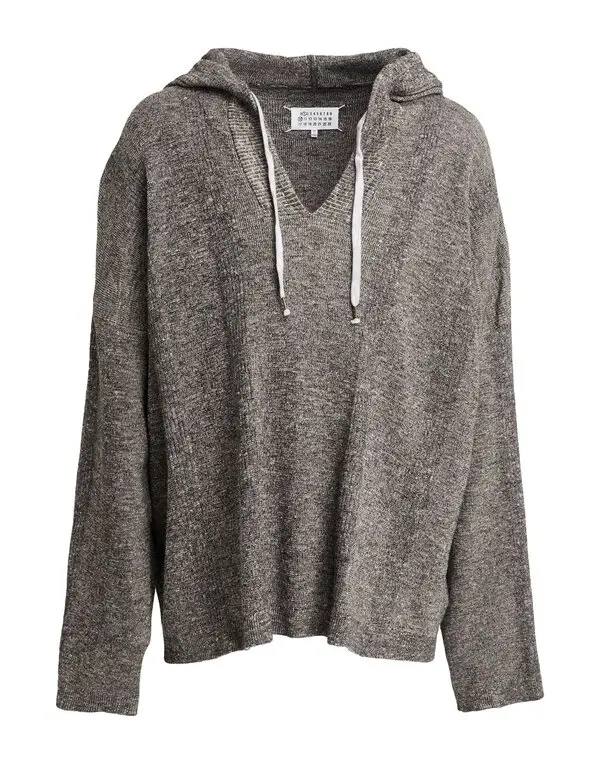 MAISON MARGIELA Mélange Knit Hooded Sweater - Grey