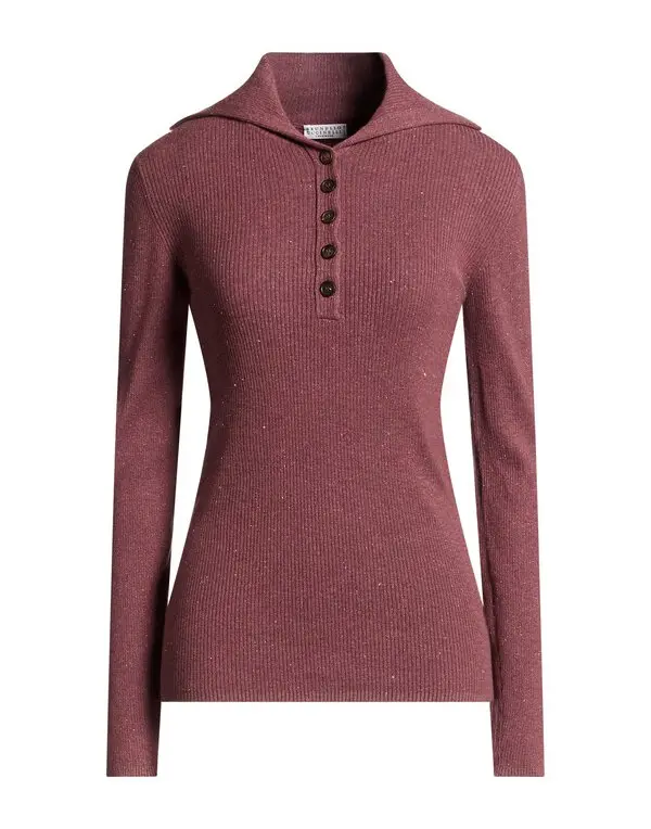 Brunello Cucinelli Ribbed-knit Metallic Pullover - Mauve