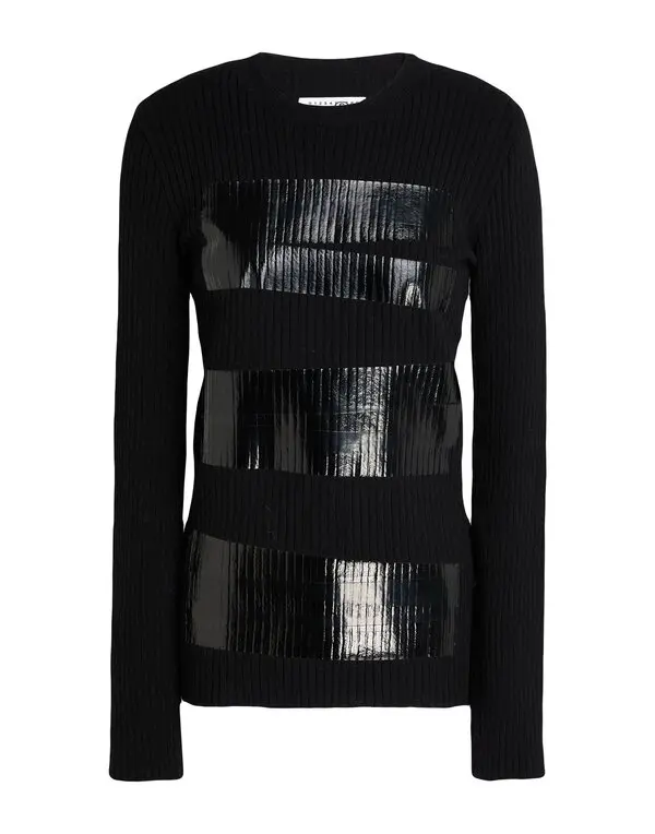 MAISON MARGIELA Ribbed Wool Blend Sweater With Printed Detailing