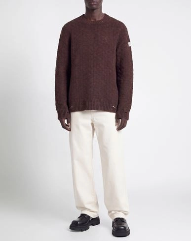 MAISON MARGIELA Virgin Wool & Acrylic Distressed Intarsia Knit Sweater