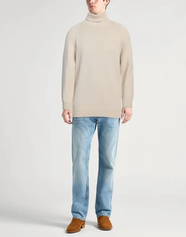 LARDINI Turtleneck Ivory Size Cashmere