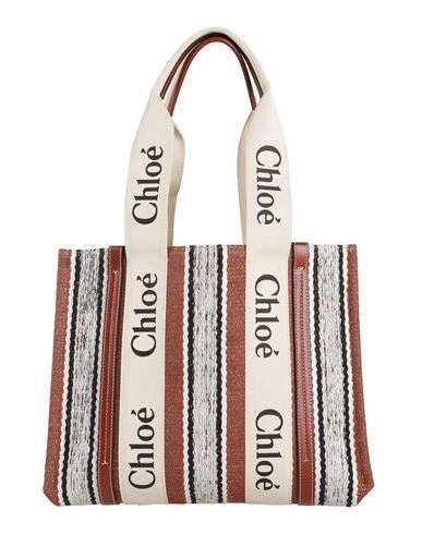 Chloé Linen And Calfskin Jacquard Tote Bag