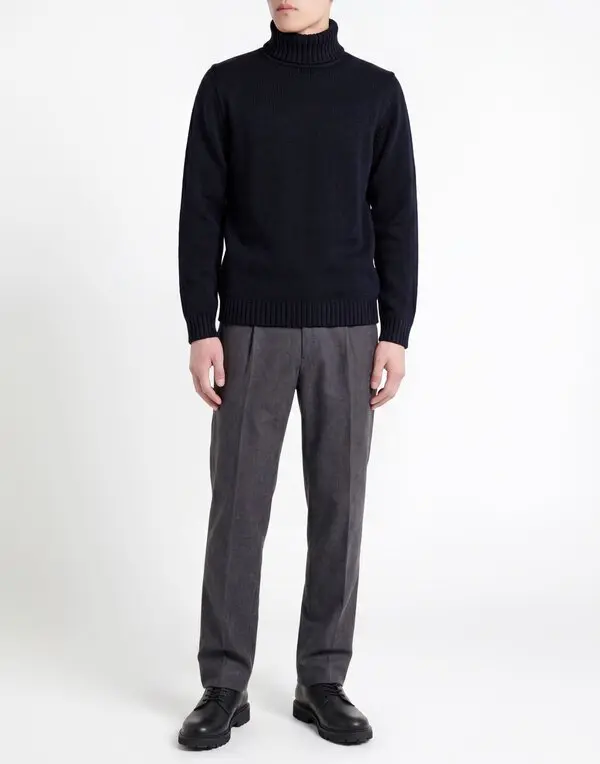 ZANONE Virgin Wool Turtleneck Sweater - Midnight Blue