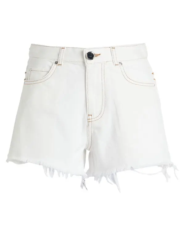 Pinko High Waisted Embroidered Denim Shorts